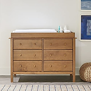 Davinci Jayden 6-Drawer Double Wide Dresser in Chestnut, Greenguard Gold Certified