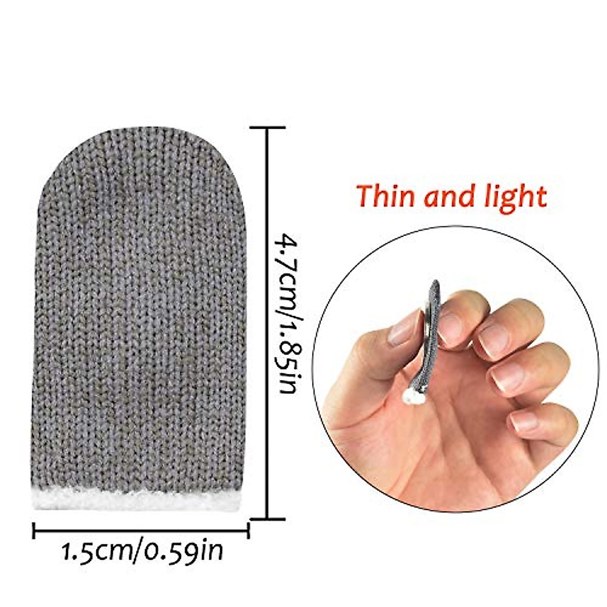 Newseego Mobile Game Controllers Finger Sleeve, Breathable Anti-Sweat Soft Touch Screen Finger Sleeve Sensitive Shoot and Aim for Rules of Survival/Knives Out for Android & iOS [12 Pack]