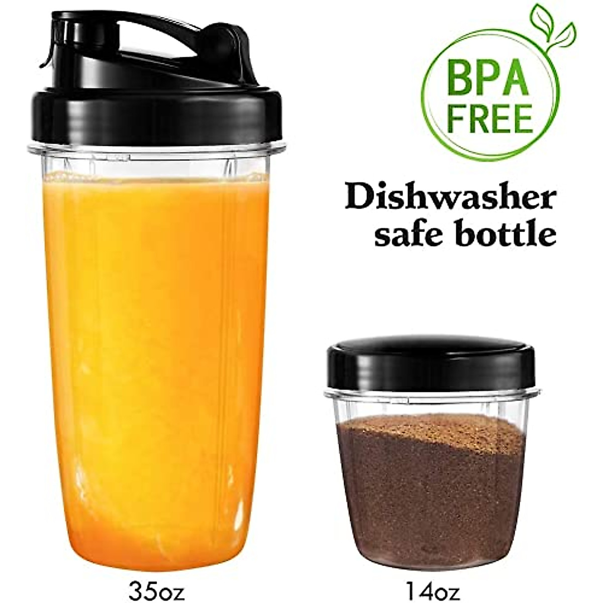 Blenders for Making Smoothies Shakes - 1000W High-Speed Professional Personal Blender,Fruit Juice Mixer High Speed Blender, 2-Set Blades,35oz and 14oz Portable Travel Blender Bottles,BPA Free