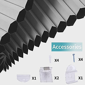 Custom MYshade Cellular Shades, Light Filtering Blinds for Windows, Top Down Bottom Up Cellular Shades&Blinds for Home/Bathroom/Bedroom(White-Blackout)