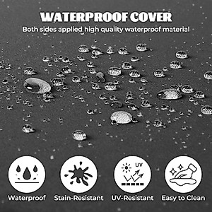 Bafode Patio Chair Cushions Set of 4, 17" x 16" x 2" Waterproof Outdoor Chair Cushions for Furniture, Seat Cushion with Ties, for Patio, Yard, Garden Dining Chair