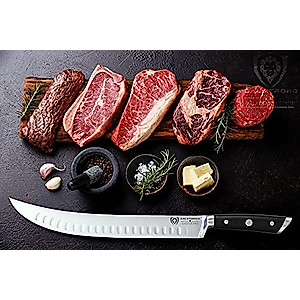 Dalstrong Butcher Knife - 10 inch - Gladiator Series Elite - Cimitar Breaking Knife - Forged High-Carbon German Steel - Razor Sharp Meat Kitchen Knife - Sheath Included - NSF Certified