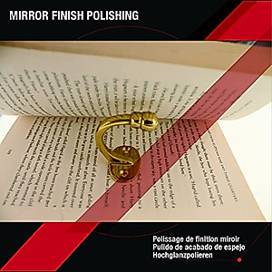 ZhongWang Hardware ZW-HB001 Solid Brass Bright Brass Coat & Hat Hook / Gancho para Abrigos y sombreros de latón macizo de latón Brillante