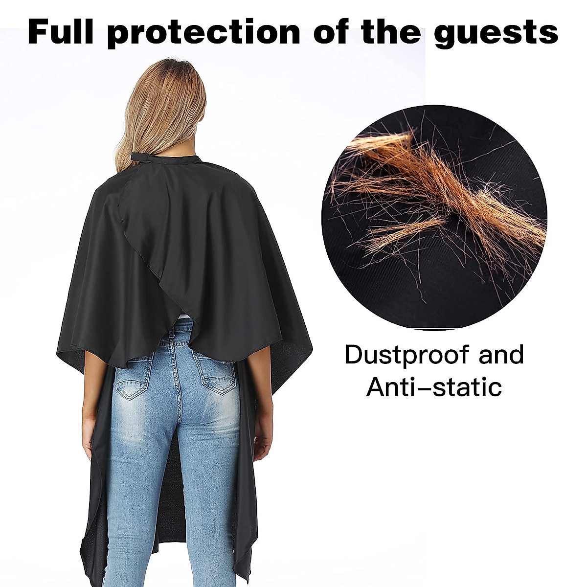 Professional Salon Barber Cape for Men/Women - Hairdressing Waterproof Hair Cutting Cape with Adjustable Snap Closure,Salon Equipment for Hair Stylist and Home Use