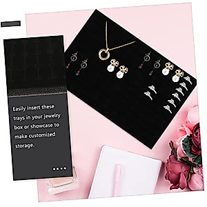 STOBAZA 6 Pcs Jewelry Box Travel Jewelry Case Display Shelves Coat Hangers Sponge Earring Tray Foam Necklace Pad Window Valance Jewelry Sponge Insert Holder Ring Display Pad Slot