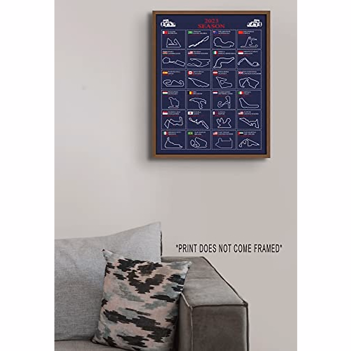 PICTURE THIS PRINTS 2023 formula 1 Circuit Poster, f1 wall art, racetrack art, f1 poster, formula 1 poster, f1 racing gifts, gifts for the car enthusiast Set of 1 (11 inches by 14 inches)