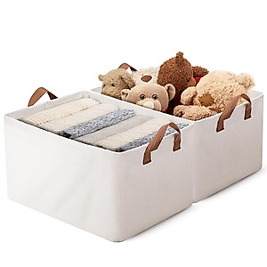 Rectangle Storage Basket, Closet Storage Bins, Fabric Bins for Organization, Storage Baskets for Shelves, Large Baskets for Storage, Closet Organizers and Storage, Shelf Baskets with Wire Frame