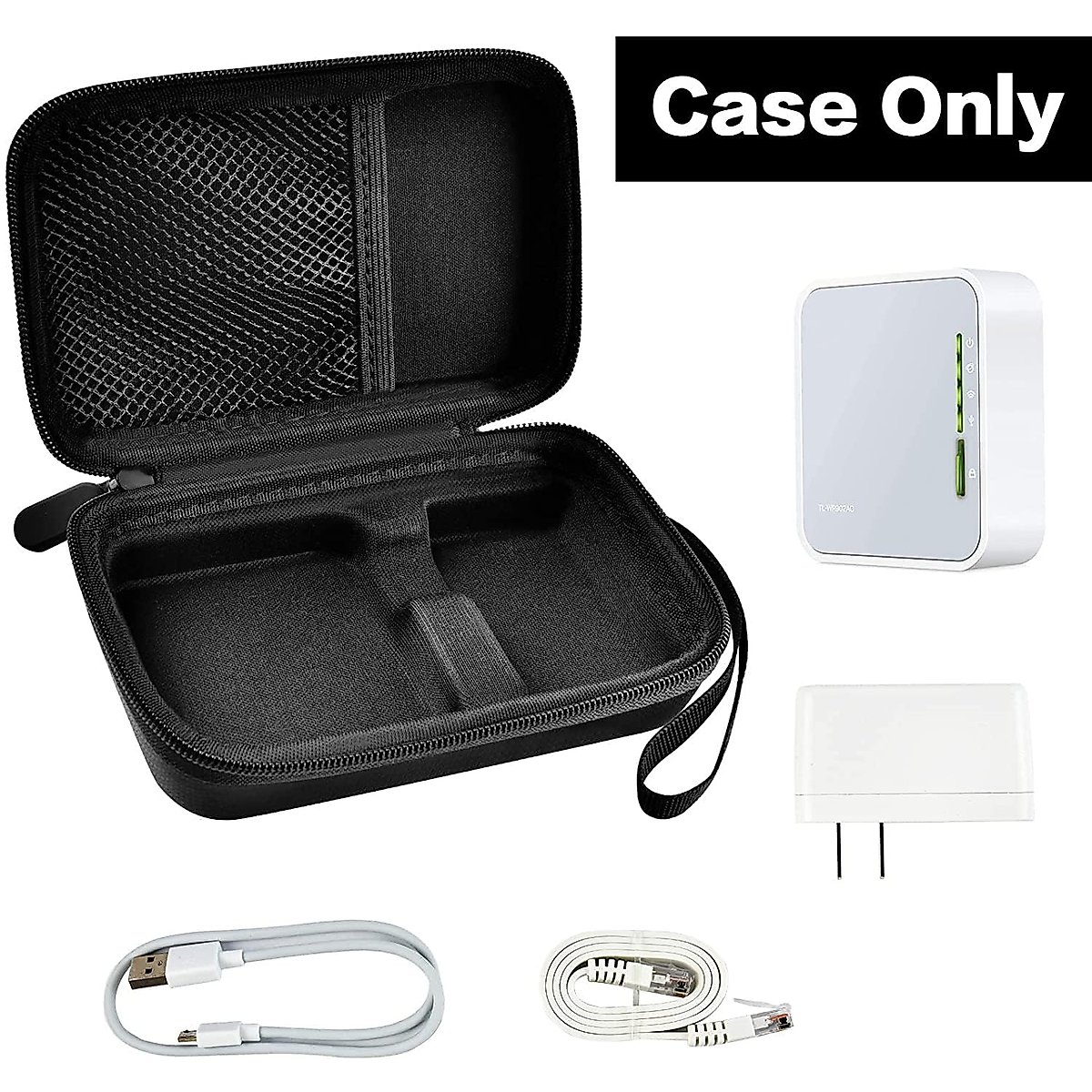 Case Compatible with TP-Link AC750 Wireless Portable Nano Travel Router. for Hotspot WiFi Devices Storage Carrying Box Holder for Power Adapter, Ethernet Cable and Other Accessories (Bag Only)