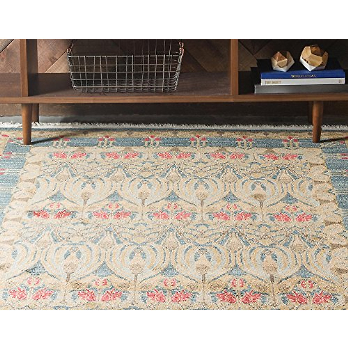 Unique Loom Edinburgh Collection Area Rug - Canmore (5' 1" x 8' Rectangle, Navy Blue/ Tan)