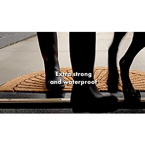 Notrax, Crescent, Rubber-Backed Natural Coir Doormat, Entry Mat for Indoor or Outdoor Use, 24"x39", C04 (C04S2439CR)