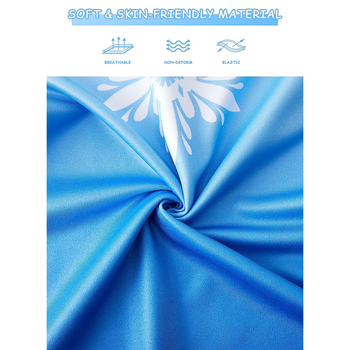 XiaoMoSha Gymnastics Leotards for Girls Toddlers Biketards Dance Unitards Sparkle Snowflake Mermaid (Blue,120 5-6Y)