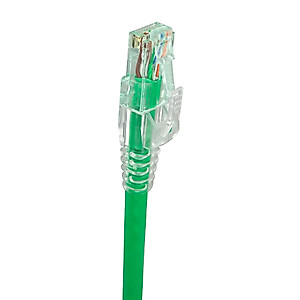 Simply45 Unshielded Pass-Through RJ45 Modular Plugs for 23AWG Solid (Cat6 UTP), 26-24AWG Stranded (Cat5e/6 UTP Stranded) - Green Tint, 100 Piece Jar - S45-1600