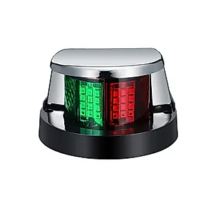Partsam 1Pcs Marine Boat Bow Lights, 24 LED Red and Green Navigation Light for Vessle Pontoon Yacht Skiff Skeeter