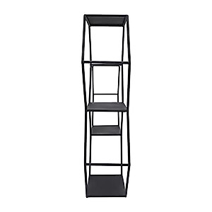 Sagebrook Home Hexagon Iron Wall Storage Shelf Interior Wall Shelf Decor Display, Hanging Decorative Wall Organizer for Home, Kitchen, Bedroom, Living Room, 26" H, Black