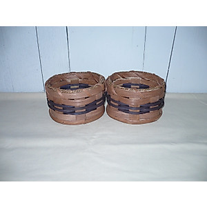 Handmade Small Peanut Basket. This Handmade Basket Was Designed to Put Nuts in One Side and Empty the Shells in the Other Side. It Makes a Very Unique Gift. Colors May Vary (Black, Red, Blue, Green, Burgundy, Natural) Measures 5" Round X 3" Tall for Each