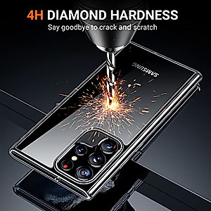 TORRAS Designed for Samsung Galaxy S22 Ultra Case [8X Armor-Level Shockproof] [Anti-Yellow] Hard Protective Back & Soft Slim Bumper Designed for Samsung S22 Ultra Case 5G, Clear