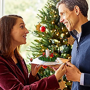 Lovepop Christmas Candle Pop Up Card, 5x7-3D Greeting Card, Pop Up Christmas Cards, Kids Christmas Card, 3D Holiday Card, Winter Cards