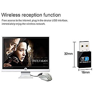 KuWFi WiFi+ Bluetooth 4.0 USB Wireless WiFi USB Adapter LAN Network LAN Card Portable Mini AP for Desktop Laptop