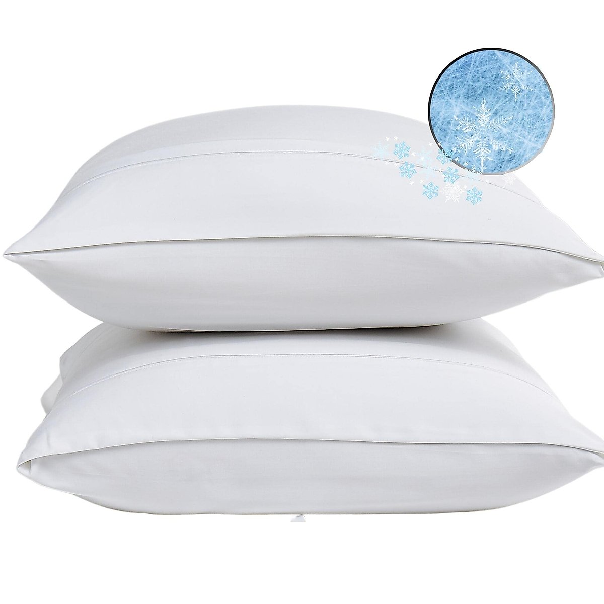 Coldest Pillow Cases Set of 2 - Pillowcase 2 Pack with Envelope Closure, Breathable Pillow Case - 100% Viscose Derived from Bamboo