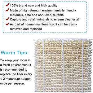 Poweka 1043 Humidifier Wick Filters Replacement Compatible with AIRCARE 1043 Super Wick Filter, Compatible with Essick Air AIRCARE Bemis EP9500, EP9700, EP9800, Spacesaver 800 8000 Series Humidifiers