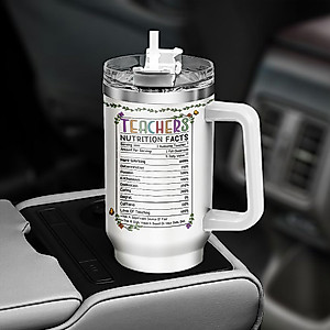 99OWL Music Straws Flower Floral For Teachers Yellow Pack Life Appreciation Butterfly, Tumbler 40 Oz With Handle Lid And Straw, Teacher Gifts, Teacher Wildflower Nutrition Facts