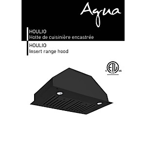 Agua Canada 30" Built-In/Insert Range Hood, 650 CFM, LED Lights, Baffle Filters (Black)