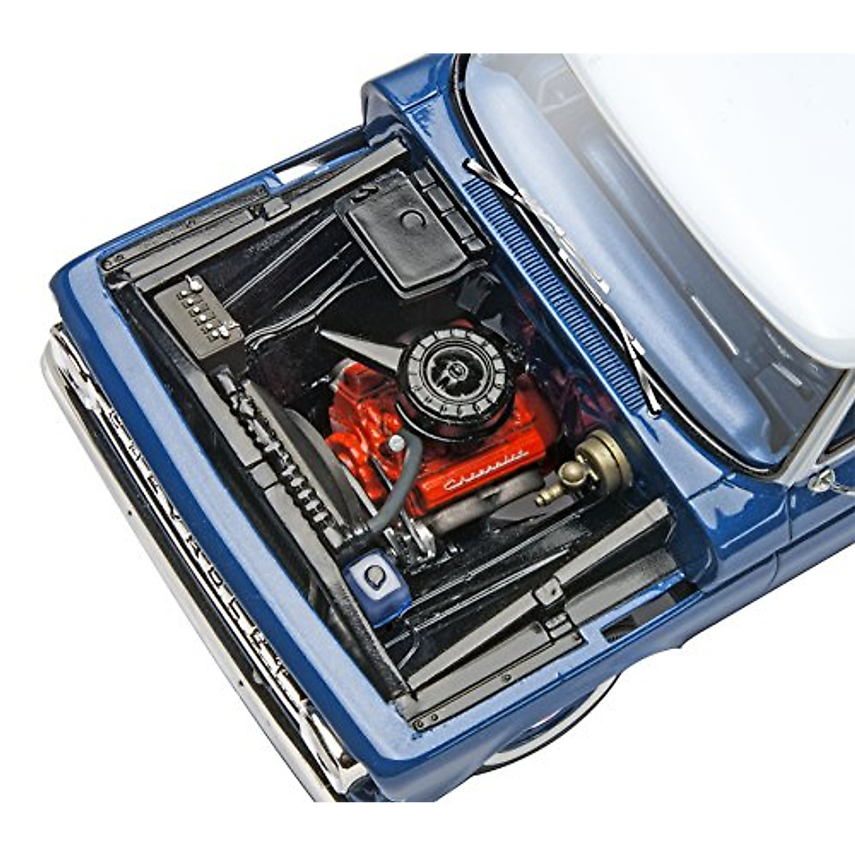 Revell 85-7225 '66 Chevy Fleetside Pickup Model Truck Kit 1:25 Scale 112-Piece Skill Level 4 Plastic Model Building Kit , Blue, 12 years old and up