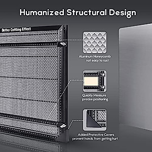 Honeycomb Laser Bed, Laser Cutting Honeycomb Working Table 17.32x18.5x0.87 inch for ORTUR Laser Engraver, Diode Laser Engraving Machine, Fixture Design & Table-Protecting