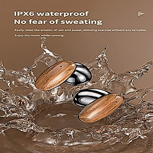 Alarthi Wireless Earbuds,Retro Headphone,Charge for Mobile Phones,Bluetooth 5.2,Mirror LED Digital Display Earbuds,IPX6 Waterproof,HiFi Stereo Earphones for Sports and Game