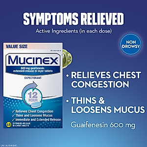 Mucinex SE 12 Hour Chest Congestion Expectorant, Tablets, 68 Count