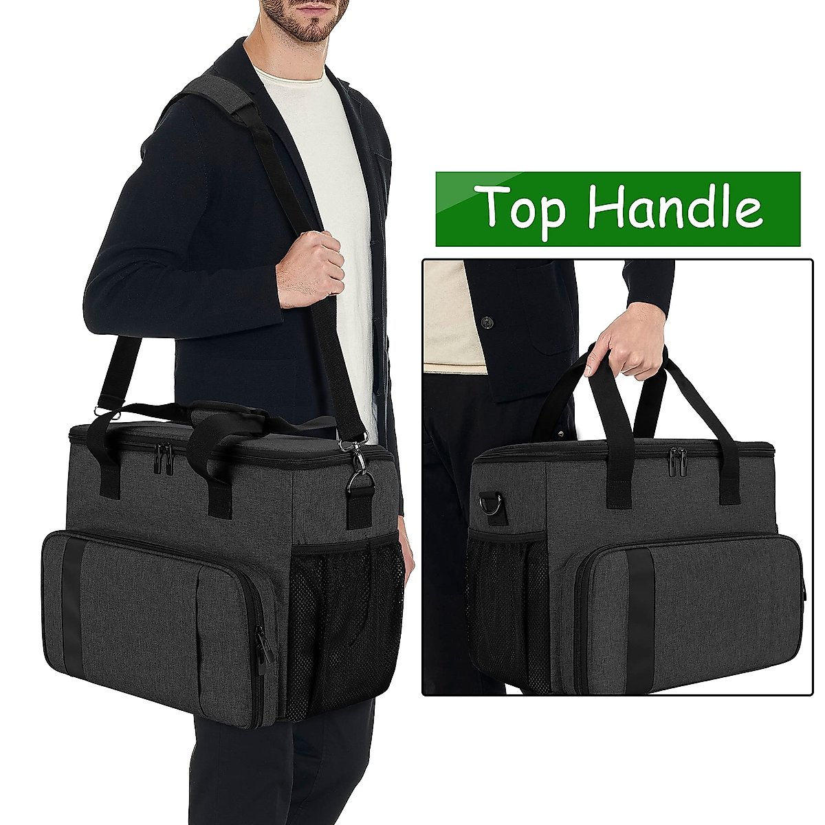 CURMIO Travel Carrying Case Compatible with Xbox Series S, Xbox One/ One S/ One X and Xbox 360, Game Storage Bag for Console, Controller and Accessories, Black (Bag Only, Patented Design)