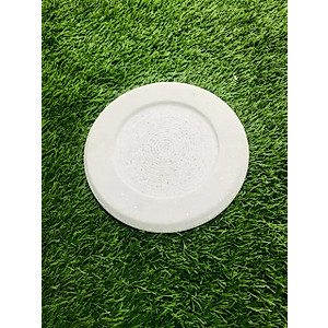 Marble Chakla, Marble Roti Maker Marble Rolling Board Round Board Cutting Board,Round Trivet, Cheese Board, 9 Inch Diameter Large, White
