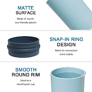 2 Pcs Travel Toothbrush Case Portable Toothbrush Holder, Travel Toothbrush Toothpaste Case with Cup, 7.8 inches Tooth Brush Storage Holder for Traveling, Camping, Business Trip, Home, School, Bathroom