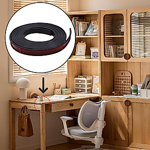 Qiveno U-Shape Edge Banding, 13ft Self Adhesive Veneer Edging Trim, Black