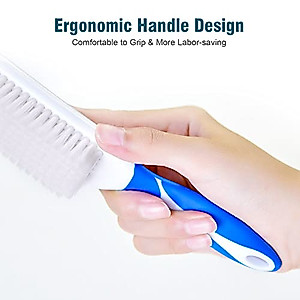 LOMEE Professional Shoe Brush for Cleaning, Ergonomic Long Handle Shoe Cleaner Brush, Laundry Scrub Brush Sneaker Shoes Cleaning Scrubber with Soft Bristle