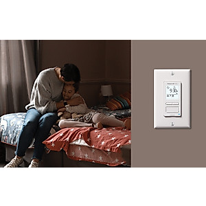 Honeywell Home RPLS540A1002 RPLS540A ECONOSwitch Programmable Timer Switch, White (Requires 40 W Minimum)
