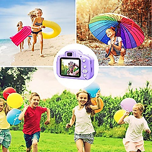 OZMI Upgrade Kids Selfie Camera, Christmas Birthday Gifts for Girls Age 3-9, HD Digital Video Cameras for Toddler, Portable Toy for 3 4 5 6 7 8 9 Year Old Girl with 32GB SD Card - Purple