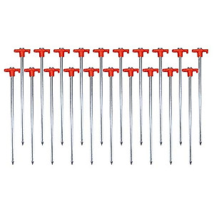 Yesland 20 Pack Tent Stake, 9-7/8 Inch Galvanized Non-Rust Camping Family Tent Pop Up Canopy Stakes