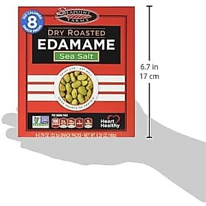 Seapoint Farms Edamame Dry Roasted Lightly Salted, 8 - 0.79 oz Snack Packs (6.35 oz Net Wt.) - Pack of 2
