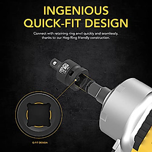 LEXIVON Impact Socket Adapter and Reducer 4-Piece Set | 1/4" - 3/8" - 1/2" Impact Driver Conversions, Chrome Molybdenum alloy steel (LX-112)