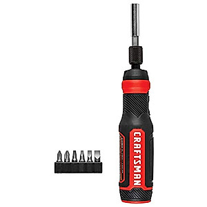 CRAFTSMAN Cordless Screwdriver, 4V, 8-Piece Set (CMHT66718B6)