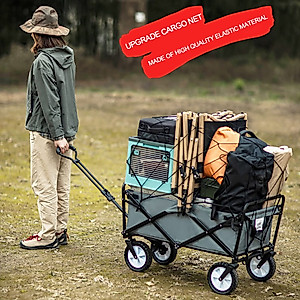 Collapsible Wagon Cargo Net 35in x 20in High Elastic for Utility Carts,Garden Cart,Beach Cart,Folding Trolley Cart,Shopping Cart