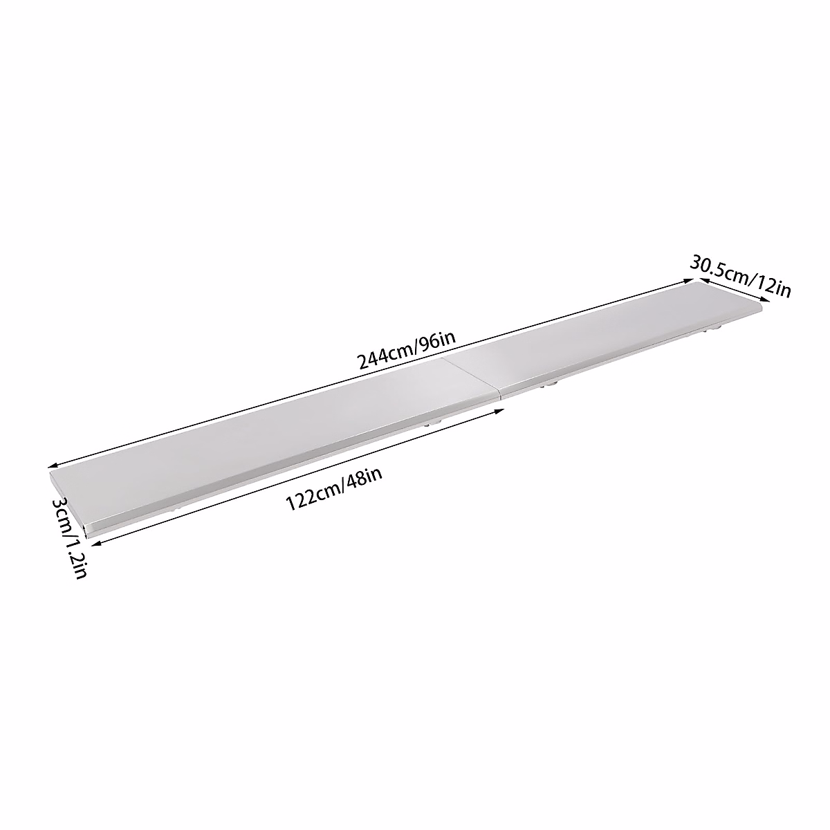 YUMIONB Folding Serving Food Shelf, 96'' L X 12'' W Tainless Steel Folding Serving Food Shelf Wall-Mounted Food Shelf Commercial Folding Serving Food Shelf Folding Shelf for Kitchens, Food Carts