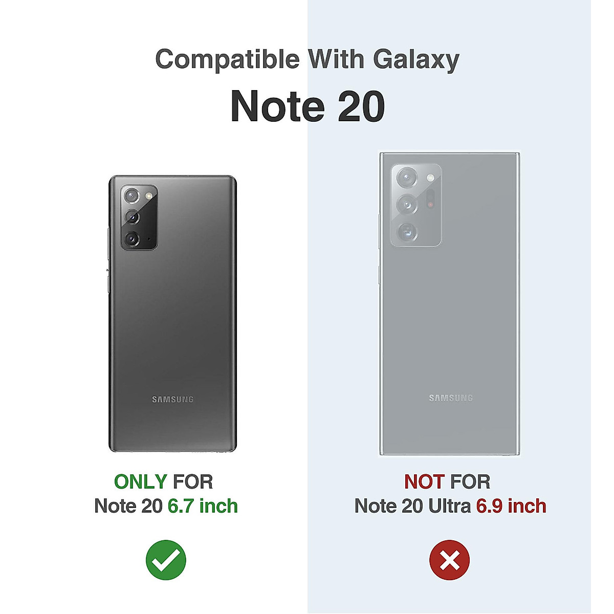 SURITCH for Samsung Galaxy Note 20 Case (Only) 6.7-inch, [2 Front Frames][Built-in Screen Protector] Full Body Protective Rugged Heavy Duty Shockproof Phone Cover -(Green)