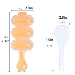 MXY Rice Ball Mould Shaker Sushi Roll Maker Kitchen Tools for Shake DIY Lunch with a Mini Rice Paddle (L-819)