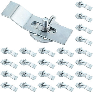 24 PCs Sink Clips Kit, Undermount Sink Clips, Sink Mounting Kit Bracket, Installation Repair Hardware Clips Fastener Support for Kitchen or Bathroom Sinks (Silver)