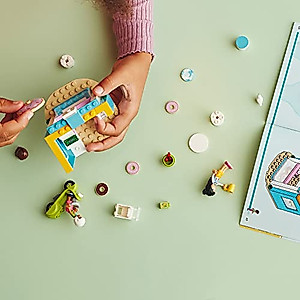 LEGO Friends Donut Shop 41723, Food Playset, Bakery Toy for Girls and Boys 4 Plus Years Old, Includes Liann and Leo Mini-Dolls and Toy Scooter, Small Gift Idea