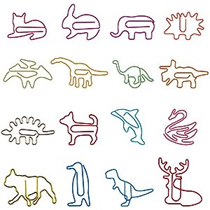 Paper Clips for Kids Animal Shaped Paperclip Fun Paper Clips Assorted Colors Paperclip Coated Paper Clips Bookmark Clips Office Supplies for Document Organizing 80 Counts Cute Paper Clips for Students