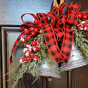 Christmas Bells, Large Galvanized Bells, Christmas Galvanized Decor, Rustic Christmas, Silver Bells Christmas Decorations Christmas Tree Ornaments Gifts Christmas Stuffer Stockings