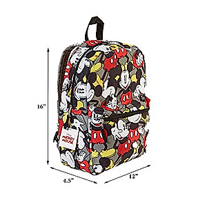 Disney Mickey Mouse Backpack for Kids or Adults, 16 inch